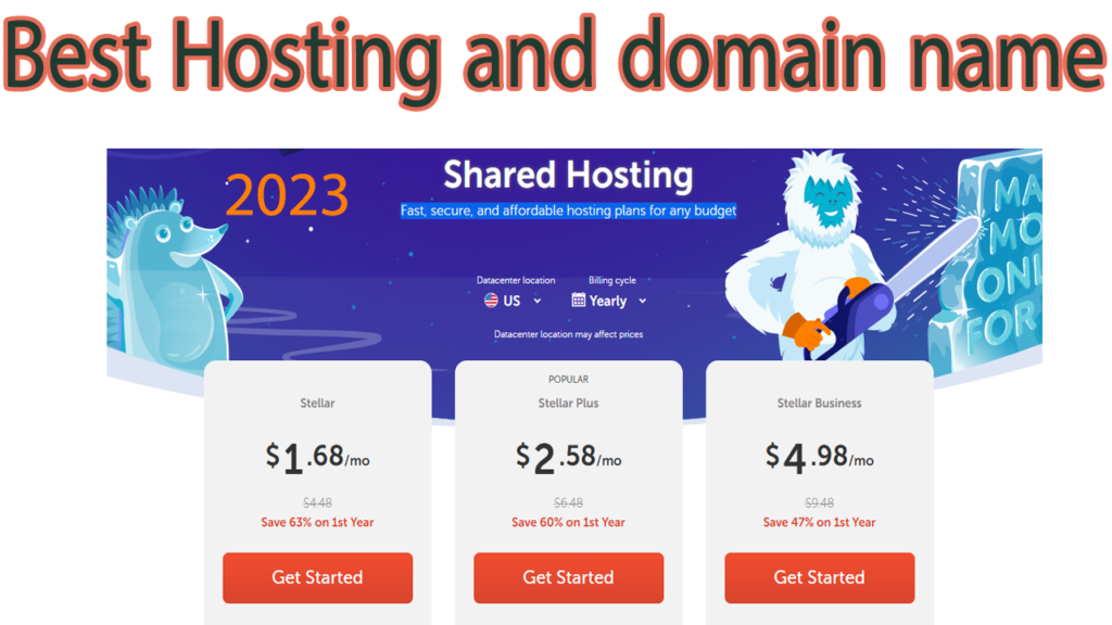 Web Hosting Best Hosting and domain name for wordpress